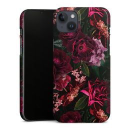 DeinDesign iPhone 14 Plus Handy Premium Case Smartphone Handyh&uuml;lle Schutzh&uuml;lle gl&auml;nzend Flowers Blossom Rose Premium Case