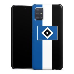 DeinDesign Galaxy A51 Handy Premium Case Smartphone Handyh&uuml;lle Schutzh&uuml;lle gl&auml;nzend Stripes Hamburger Sv Hsv Premium Case