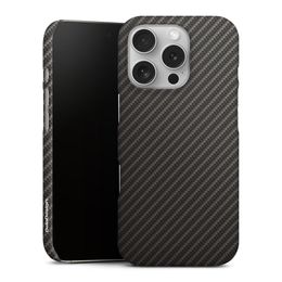 DeinDesign iPhone 16 Pro Handy Premium Case Smartphone Handyh&uuml;lle Schutzh&uuml;lle matt Carbon Metallic Look Muster Premium Case