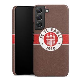 DeinDesign Galaxy S22 Handy Premium Case Smartphone Handyh&uuml;lle Schutzh&uuml;lle gl&auml;nzend Fc St. Pauli Logo Official Licensed Product Premium Case