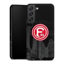 DeinDesign Galaxy S22 Handy Premium Case Smartphone Handyh&uuml;lle Schutzh&uuml;lle matt Official Licensed Product Logo Fortuna D&uuml;sseldorf Premium Case