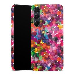 DeinDesign Galaxy A55 5G Handy Premium Case Smartphone Handyh&uuml;lle Schutzh&uuml;lle matt Water Colour Colourful Points Premium Case