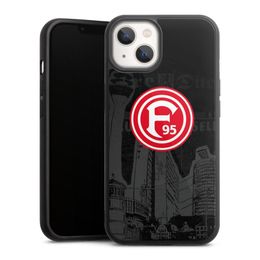 DeinDesign iPhone 13 Handy Gallery Case Handyh&uuml;lle 9H Geh&auml;rtetes Glas R&uuml;ckseite H&uuml;lle Official Licensed Product Logo Fortuna D&uuml;sseldorf Gallery Case