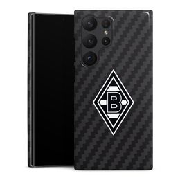 DeinDesign Galaxy S23 Ultra Handy Premium Case Smartphone Handyh&uuml;lle Schutzh&uuml;lle gl&auml;nzend Borussia M&ouml;nchengladbach Carbon Gladbach Premium Case