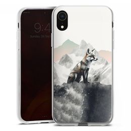 DeinDesign iPhone Xr Handy Silikon H&uuml;lle Case transparent Handyh&uuml;lle Nature Mountain Fox Silikon Case