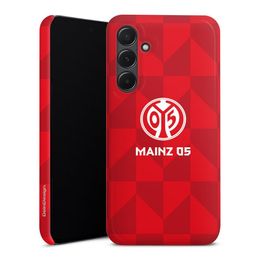 DeinDesign Galaxy A35 5G Handy Premium Case Smartphone Handyh&uuml;lle Schutzh&uuml;lle gl&auml;nzend Merchandise Official Licensed Product Mainz 05 Premium Case