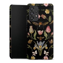 DeinDesign Galaxy A53 5G Handy Premium Case Smartphone Handyh&uuml;lle Schutzh&uuml;lle matt Bee Blossom Flower Wreath Premium Case