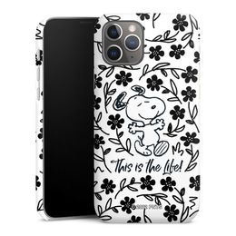 DeinDesign iPhone 12 Pro Handy Premium Case Smartphone Handyh&uuml;lle Schutzh&uuml;lle matt Peanuts Flowers Snoopy Premium Case