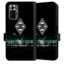 DeinDesign Xiaomi Redmi Note 10 Pro Handy Klapph&uuml;lle Handyh&uuml;lle aus Kunst Leder schwarz Flip Case Official Licensed Product Stadium Borussia M&ouml;nchengladbach 
