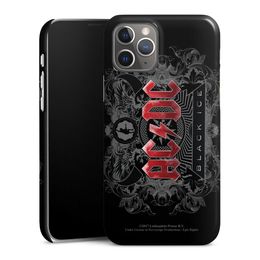 DeinDesign iPhone 12 Pro Handy Premium Case Smartphone Handyh&uuml;lle Schutzh&uuml;lle gl&auml;nzend Merchandise Black Ice Acdc Premium Case
