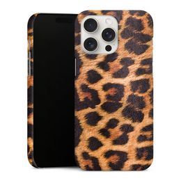 DeinDesign iPhone 15 Pro Max Handy Premium Case Smartphone Handyh&uuml;lle Schutzh&uuml;lle matt Animal Print Leopard Fur Premium Case