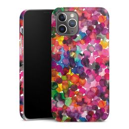 DeinDesign iPhone 12 Pro Handy Premium Case Smartphone Handyh&uuml;lle Schutzh&uuml;lle matt Water Colour Colourful Points Premium Case