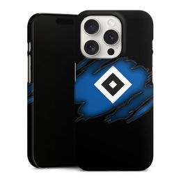 DeinDesign iPhone 15 Pro Handy Premium Case Smartphone Handyh&uuml;lle Schutzh&uuml;lle matt Official Licensed Product Hsv Hamburger Sv Premium Case