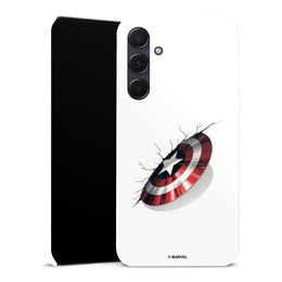 DeinDesign Galaxy A55 5G Handy Premium Case Smartphone Handyh&uuml;lle Schutzh&uuml;lle matt Captain America Official Licensed Product Marvel Premium Case