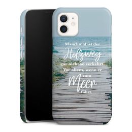 DeinDesign iPhone 12 mini Handy Premium Case Smartphone Handyh&uuml;lle Schutzh&uuml;lle gl&auml;nzend Statement Beach Spruch Premium Case