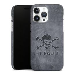DeinDesign iPhone 14 Pro Max Handy Premium Case Smartphone Handyh&uuml;lle Schutzh&uuml;lle matt Logo Fc St. Pauli Concrete Premium Case