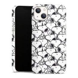 DeinDesign iPhone 13 Handy Premium Case Smartphone Handyh&uuml;lle Schutzh&uuml;lle gl&auml;nzend Peanuts Snoopy Muster Premium Case