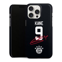 DeinDesign iPhone 15 Pro Max Handy Premium Case Smartphone Handyh&uuml;lle Schutzh&uuml;lle gl&auml;nzend Fc Bayern M&uuml;nchen Harry Kane Jersey Premium Case
