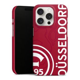 DeinDesign iPhone 15 Pro Handy Premium Case Smartphone Handyh&uuml;lle Schutzh&uuml;lle matt Lettering F95 Fortuna D&uuml;sseldorf Premium Case
