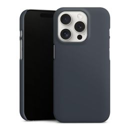 DeinDesign iPhone 15 Pro Handy Premium Case Smartphone Handyh&uuml;lle Schutzh&uuml;lle matt Anthracite Grey Unicoloured Premium Case