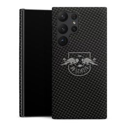 DeinDesign Galaxy S23 Ultra Handy Premium Case Smartphone Handyh&uuml;lle Schutzh&uuml;lle matt Rb Leipzig Carbon Metallic Look Premium Case
