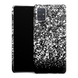 DeinDesign Galaxy A51 Handy Premium Case Smartphone Handyh&uuml;lle Schutzh&uuml;lle gl&auml;nzend Muster Snowflake Glitzer Premium Case