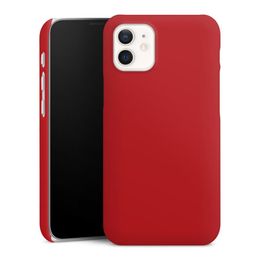DeinDesign iPhone 12 mini Handy Premium Case Smartphone Handyh&uuml;lle Schutzh&uuml;lle matt Red Unicoloured Colour Premium Case