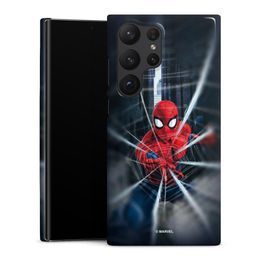 DeinDesign Galaxy S23 Ultra Handy Premium Case Smartphone Handyh&uuml;lle Schutzh&uuml;lle gl&auml;nzend Kinofilm Marvel Spiderman Premium Case