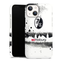 DeinDesign iPhone 13 Mini Handy Premium Case Smartphone Handyh&uuml;lle Schutzh&uuml;lle gl&auml;nzend Skyline Sc Freiburg Logo Premium Case