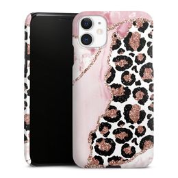 DeinDesign iPhone 11 Handy Premium Case Smartphone Handyh&uuml;lle Schutzh&uuml;lle matt Glitzer Marble Leopard Premium Case