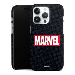 DeinDesign iPhone 14 Pro Handy Premium Case Smartphone Handyh&uuml;lle Schutzh&uuml;lle matt Logo Marvel Comic Premium Case