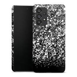 DeinDesign Galaxy A53 5G Handy Premium Case Smartphone Handyh&uuml;lle Schutzh&uuml;lle gl&auml;nzend Glitzer Snowflake Muster Premium Case