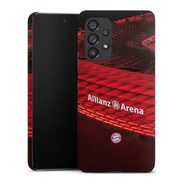 DeinDesign Galaxy A53 5G Handy Premium Case Smartphone Handyh&uuml;lle Schutzh&uuml;lle gl&auml;nzend Fcb Stadium Fc Bayern M&uuml;nchen Premium Case