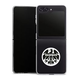 DeinDesign Galaxy Z Flip 5 Handy Hard Case Schutzh&uuml;lle transparent Smartphone Handy H&uuml;lle Eintracht Frankfurt Logo Eagle Hard Case