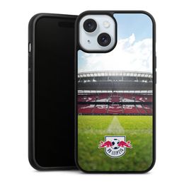 DeinDesign iPhone 15 Handy Gallery Case Handyh&uuml;lle 9H Geh&auml;rtetes Glas R&uuml;ckseite H&uuml;lle Stadium Rb Leipzig Official Licensed Product Gallery Case