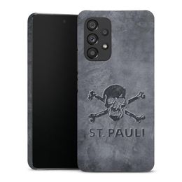 DeinDesign Galaxy A53 5G Handy Premium Case Smartphone Handyh&uuml;lle Schutzh&uuml;lle matt Concrete Logo Fc St. Pauli Premium Case