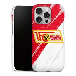 DeinDesign iPhone 16 Pro Handy Premium Case Smartphone Handyh&uuml;lle Schutzh&uuml;lle matt 1. Fc Union Berlin Logo Official Licensed Product Premium Case