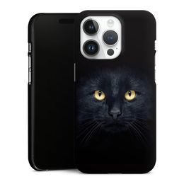 DeinDesign iPhone 14 Pro Handy Premium Case Smartphone Handyh&uuml;lle Schutzh&uuml;lle matt Eye Cat Black Premium Case