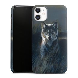 DeinDesign iPhone 11 Handy Premium Case Smartphone Handyh&uuml;lle Schutzh&uuml;lle matt Nature Painting Wolf Premium Case