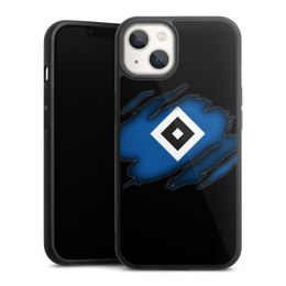DeinDesign iPhone 13 Handy Gallery Case Handyh&uuml;lle 9H Geh&auml;rtetes Glas R&uuml;ckseite H&uuml;lle Official Licensed Product Hsv Hamburger Sv Gallery Case