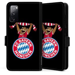 DeinDesign Galaxy S20 Handy Klapph&uuml;lle Handyh&uuml;lle aus Kunst Leder schwarz Flip Case Fc Bayern M&uuml;nchen Official Licensed Product Bernie Sideflip mit Lasche