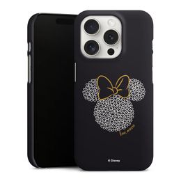 DeinDesign iPhone 15 Pro Handy Premium Case Smartphone Handyh&uuml;lle Schutzh&uuml;lle matt Minnie Mouse Muster Disney Premium Case