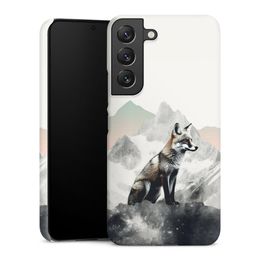DeinDesign Galaxy S22 Handy Premium Case Smartphone Handyh&uuml;lle Schutzh&uuml;lle matt Nature Mountain Fox Premium Case