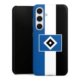 DeinDesign Galaxy S24 Handy Premium Case Smartphone Handyh&uuml;lle Schutzh&uuml;lle gl&auml;nzend Stripes Hamburger Sv Hsv Premium Case