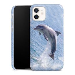 DeinDesign iPhone 12 Handy Premium Case Smartphone Handyh&uuml;lle Schutzh&uuml;lle gl&auml;nzend Wale Ocean Dolphin Premium Case