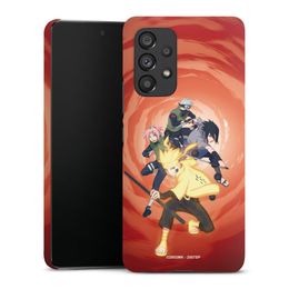 DeinDesign Galaxy A53 5G Handy Premium Case Smartphone Handyh&uuml;lle Schutzh&uuml;lle gl&auml;nzend Sasuke Sakura Naruto Shippuden Premium Case