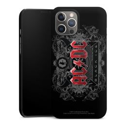 DeinDesign iPhone 12 Pro Max Handy Premium Case Smartphone Handyh&uuml;lle Schutzh&uuml;lle matt Merchandise Black Ice Acdc Premium Case