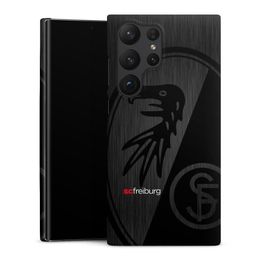 DeinDesign Galaxy S23 Ultra Handy Premium Case Smartphone Handyh&uuml;lle Schutzh&uuml;lle matt Sc Freiburg Metallic Look Official Licensed Product Premium Case