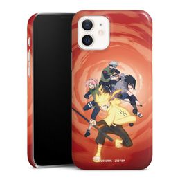 DeinDesign iPhone 12 Handy Premium Case Smartphone Handyh&uuml;lle Schutzh&uuml;lle gl&auml;nzend Sasuke Sakura Naruto Shippuden Premium Case