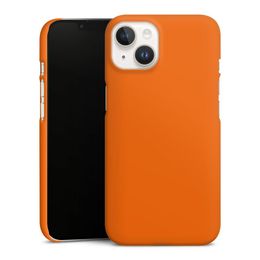 DeinDesign iPhone 14 Handy Premium Case Smartphone Handyh&uuml;lle Schutzh&uuml;lle matt Orange Unicoloured Colour Premium Case